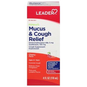 Leader Children's Mucus and Cough Relief Liquid Cherry Flavor for Cough ...