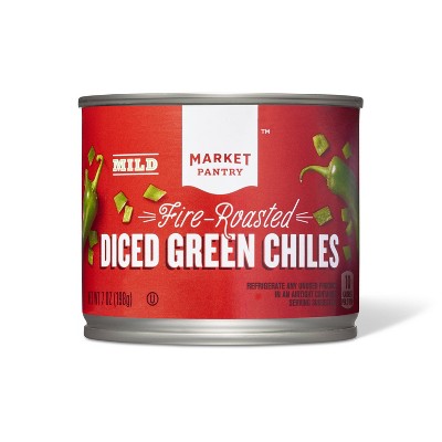 Mild Fire Roasted Diced Green Chiles - 7oz - Market Pantry™ : Target