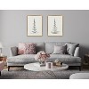 Kate and Laurel Sylvie Minimalist Evergreen Trees Sketch Framed Canvas ...