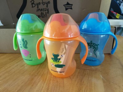 Tommee Tippee 7 Fl Oz Trainer Sippy Cup - Orange/green/blue - 3pk : Target