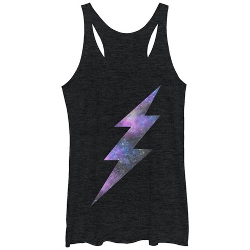 Women's Lost Gods Space Lightning Bolt Racerback Tank Top : Target