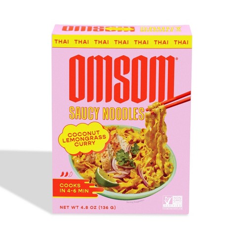 Omsom Saucy Noodles Coconut Lemongrass Curry - 4.8oz : Target