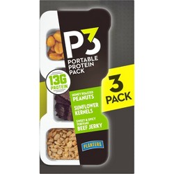 P3 Portable Protein Snack Pack With Turkey, Almonds & Colby Jack Cheese ...