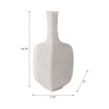 Textured Ceramic Table Vase - Decorative Flower Vase with Geometric ...