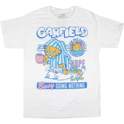 Garfield Men's Busy Doing Nothing Adult Short Sleeve Crewneck T-shirt ...