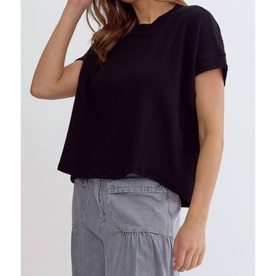 Women's Ribbed Top - Entro : Target