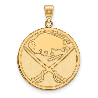 Black Bow Jewelry 14k Yellow Gold Buffalo Sabres Nhl Extra Large ...