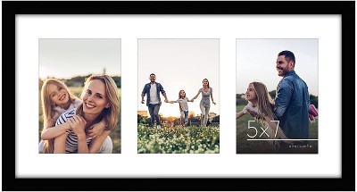 Americanflat 8x20 Collage Picture Frame In Walnut - Displays Four 4x6 ...