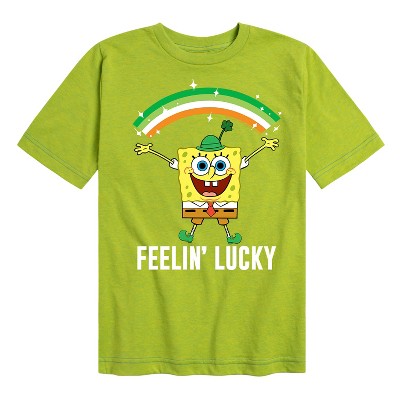 Boys' Spongebob Squarepants Lucky Rainbow Short Sleeve Graphic T-shirt ...