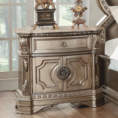30" Northville Nightstand With Storage, Carved Feet & Metal Glides ...