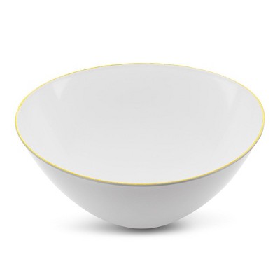 Smarty Had A Party 16 Oz. White With Gold Rim Organic Round Disposable ...