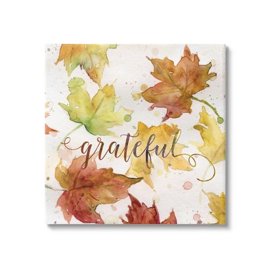 Stupell Industries Grateful Fall Maple Leaves, 24'' X 24'' : Target
