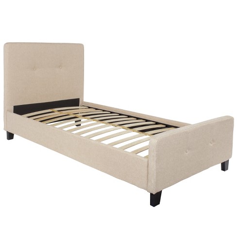 Merrick Lane Twin Size Platform Bed Contemporary Tufted Upholstered ...