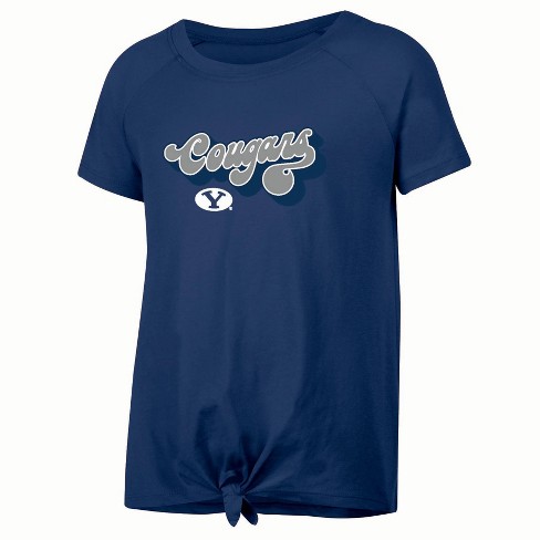 Ncaa Byu Cougars Girls' Knot T-shirt - S : Target