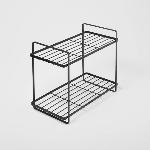Tiered Vanity Organizer Black - Brightroom™: Steel 2-tier Storage Rack ...