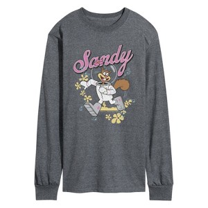 Men's SpongeBob SquarePants Sandy Squirrel Run Long Sleeve Graphic T ...