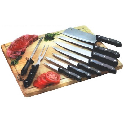 Home Basics 10 Piece Knife Set With Cutting Board : Target