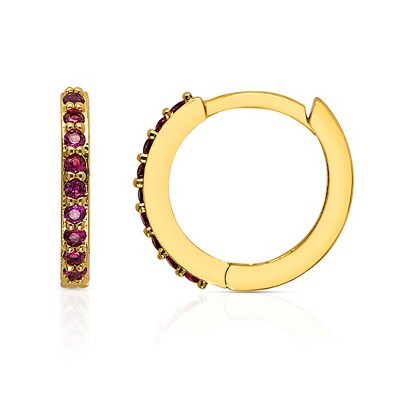 Kisper 18k Rose Gold Plated Cuff Huggie Small Hoop Earrings For Women ...