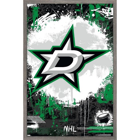 Trends International Nhl Dallas Stars - Maximalist Logo 23 Framed Wall ...
