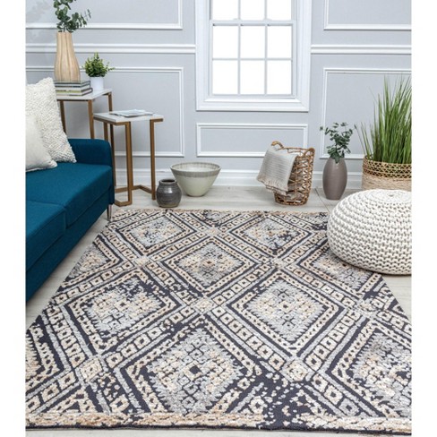 Rugs America Gianna Ga10a Bohemian Diamond Area Rug For Dining Room Rug ...