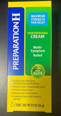 Preparation H Multi-symptom Relief Hemorrhoidal Cream With Aloe - 0.9oz ...