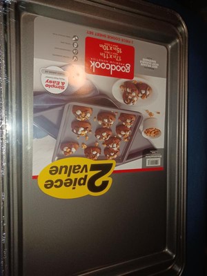 Goodcook Ready 2pk Cookie Sheets (17"x11" And 15"x10") : Target