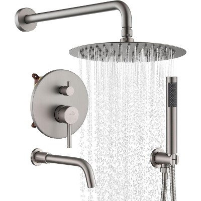 CASAINC Shower System Set with Handheld Spray & Waterfall Bathtub Tub ...