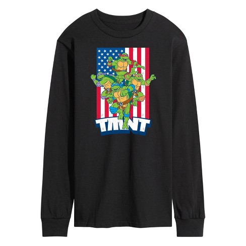 Men's Teenage Mutant Ninja Turtles Usa Turtles Long Sleeve Graphic T-shirt - Black - Large : Target