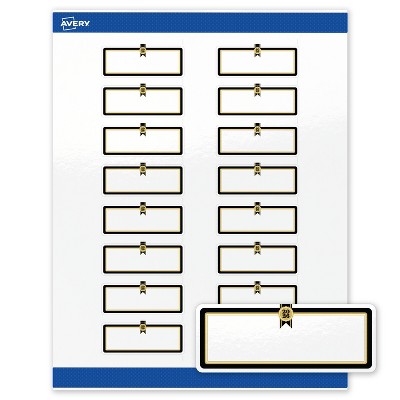 Avery® Glossy 1" x 2-5/8" Labels, Gold & Black Seal, 320ct : Target