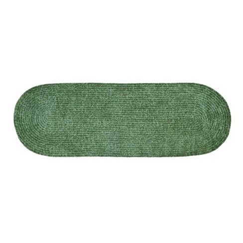 24" X 72" Chenille Solid Collection Diluth Green Reversible Indoor Area ...