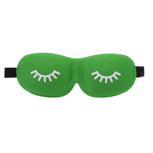 Unique Bargains Eyelash Pattern 3d Eye Mask Green 1 Pc : Target