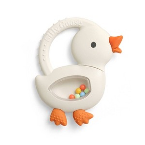 Itzy Ritzy Bitzy Shake Silicone Baby Teether with Rattle - Goose : Target