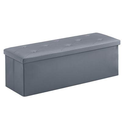 Nestl 15" Storage Ottoman Bench With Storage Bins, Square Storage Bench ...