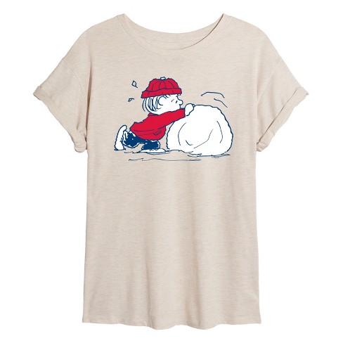 Women's - Peanuts - Linus Snowball Oversized Graphic T-shirt : Target