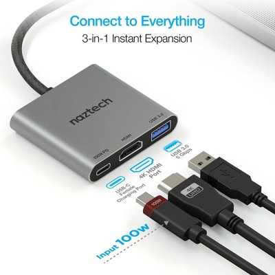 Naztech Maxdrive 3 Universal Usb-c Adapter Hub Space Gray : Target