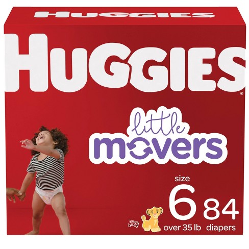 Huggies Little Movers Baby Disposable Diapers - Size 6 - 84ct : Target