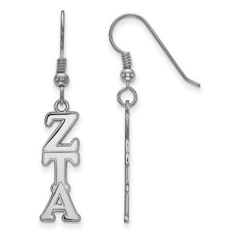 Black Bow Jewelry Sterling Silver Zeta Tau Alpha Greek Life Dangle ...
