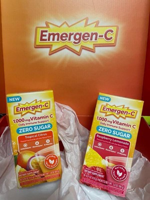 Emergen-c Zero Sugar Raspberry Lemonade Vitamins - Raspberry Lemonade ...