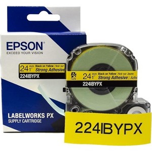 Epson LABELWORKS 224IBYPX - Black on Yellow "Strong Adhesive" Label ...