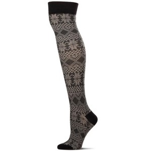 Memoi Flake Zone Cotton Blend Over The Knee Warm Socks : Target