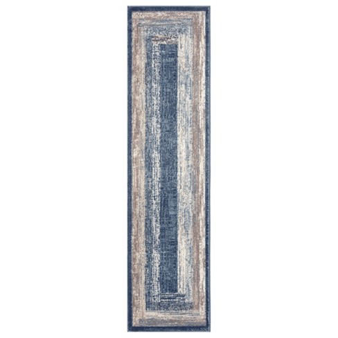 Home Dynamix Royalty Vega Contemporary Geometric Runner Area Rug, Blue ...