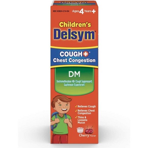 Delsym Liq Children Cough+chest Cong Dm, Cherry, 4 Oz : Target