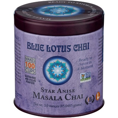 Blue Lotus Chai Star Anise Masala Chai - Case Of 6 - 3 Oz : Target