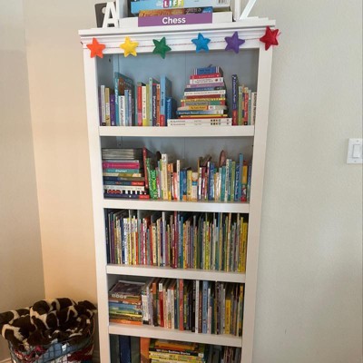 72" Carson 5 Shelf Bookcase White - Threshold™: Durable Wood, Modern ...