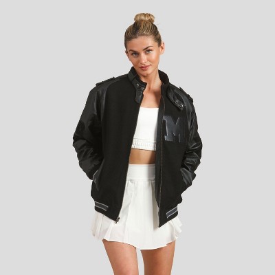 Members Only Oversized Varsity Jacket-black-medium : Target