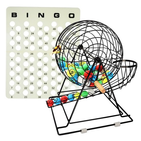 Gse Pro Jumbo Bingo Game Set With Jumbo Bingo Cage, 1.5" Ping Pong Size ...