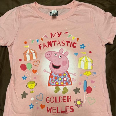 Girl's Peppa Pig My Fantastic Golden Wellies T-shirt : Target