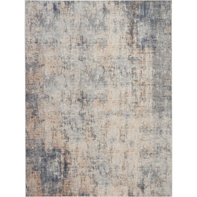 Nourison Rustic Textures Modern Brushstrokes Indoor Area Rug Grey/blue ...
