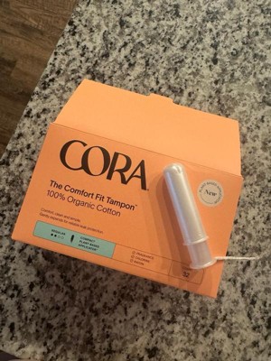 Cora Organic Cotton Tampons - Regular Absorbency - 32ct : Target