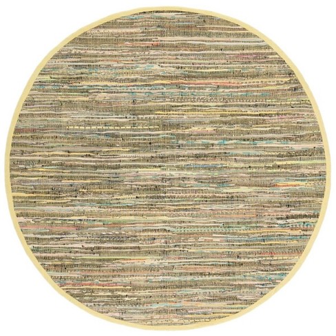 Rag Rug Rar127 Hand Woven Indoor Area Rug - Light Green/multi - 6 ...